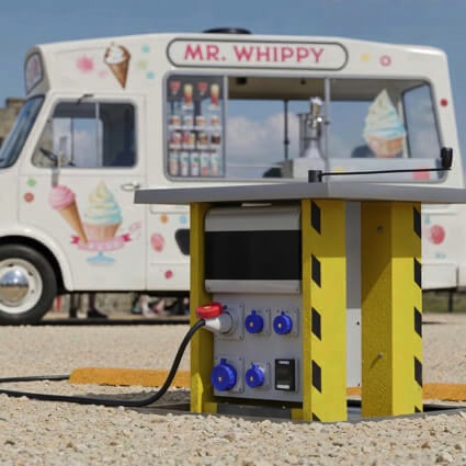 Pop Up Power Supplies | In-ground units with power supply
