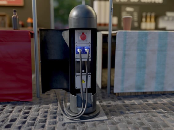 Pop Up Power Supplies | In-ground units with power supply